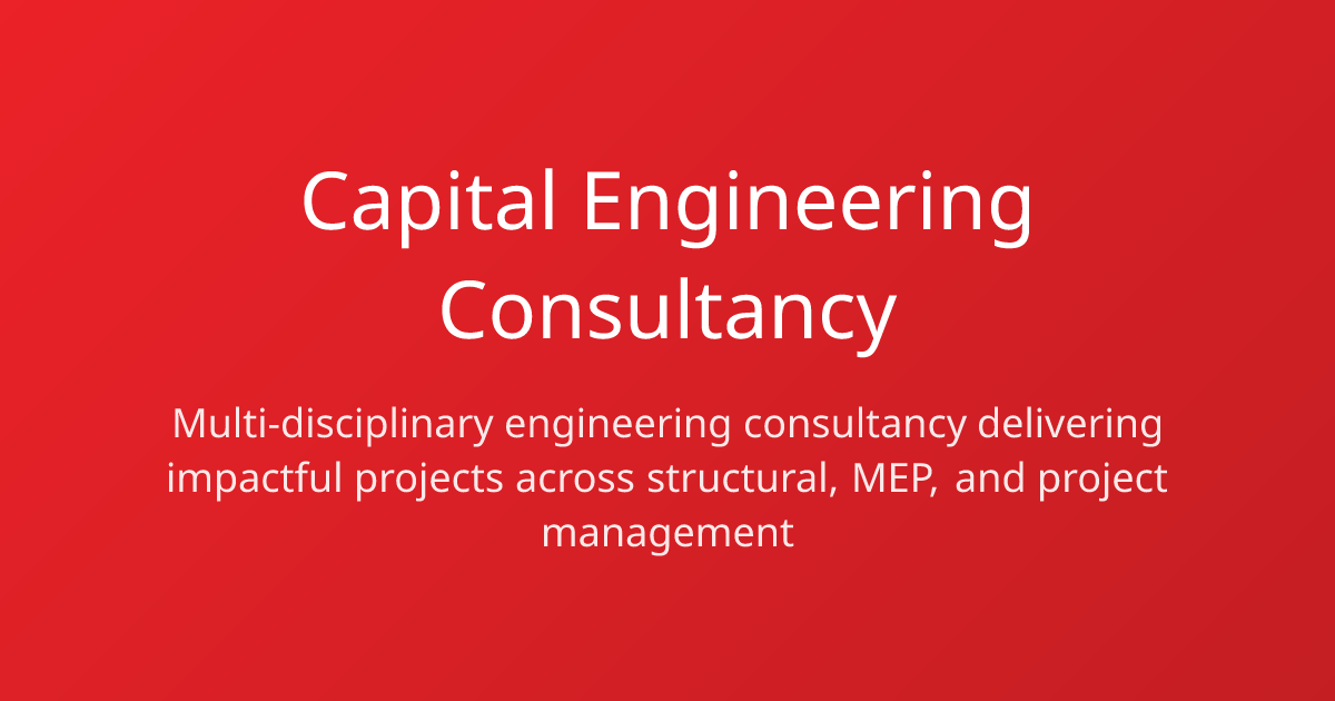 Engineering Careers | Join Capital Engineering Consultancy Team ...